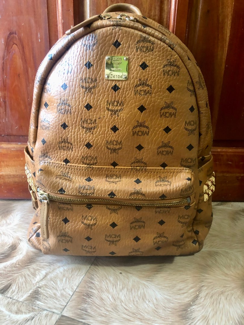 Mcm cognac vesitos backpack, Luxury, Bags & Wallets on Carousell