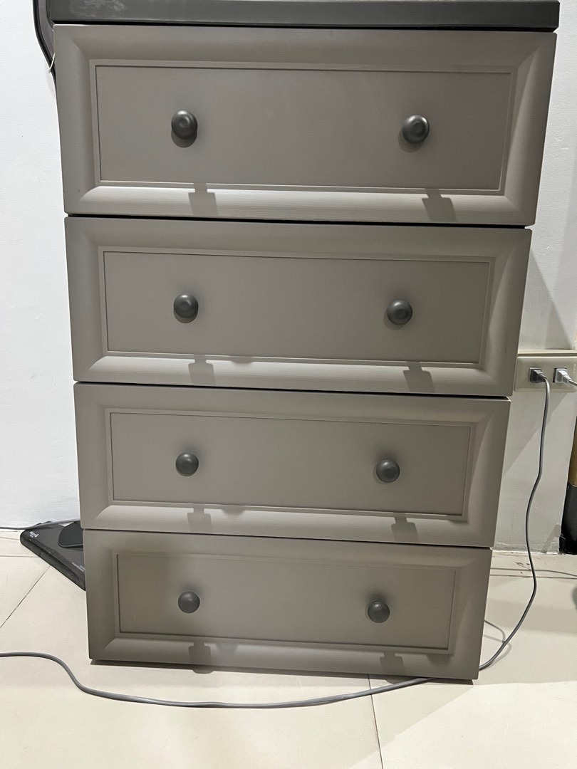 Megabox 4 Layer Drawer (Gray), Furniture & Home Living, Furniture ...