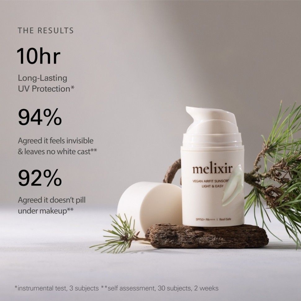 MELIXIR SKINCARE Vegan Airfit Sunscreen SPF 50+ PA++++, Beauty ...
