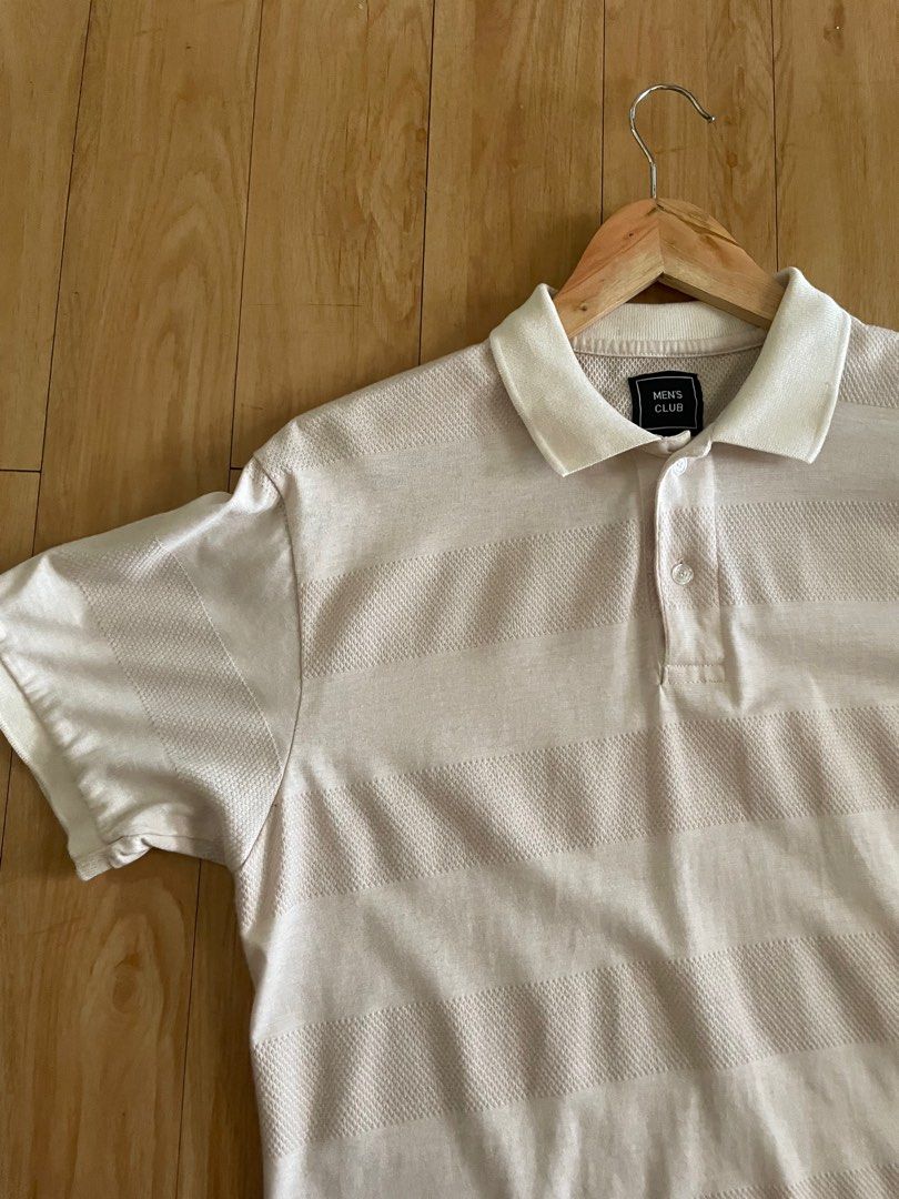 Mens Club Polo Shirt Cream Color on Carousell