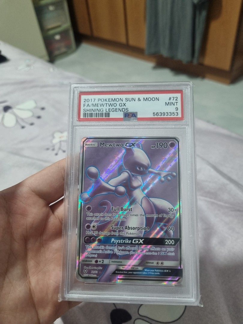 Mewtwo Slab | Pokemon Full Art | Legendary | Shining Legends| PSA Slab ...