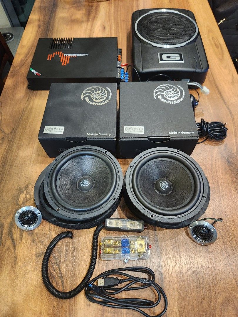Micro-Precision 5.16 + Mosconi Amplifier + Gladen Subwoofer, Car ...