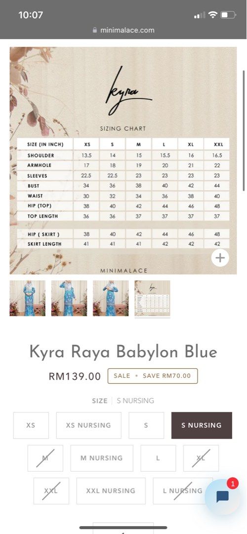 MINIMALACE KYRA BABYLON BLUE, Women's Fashion, Muslimah Fashion, Baju ...