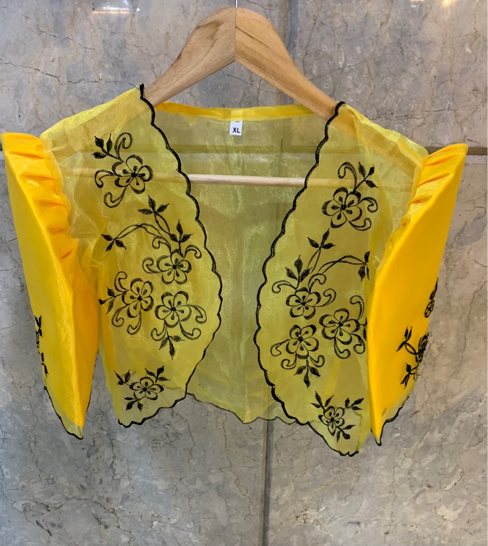 Modern Filipiniana Bolero Yellow on Carousell