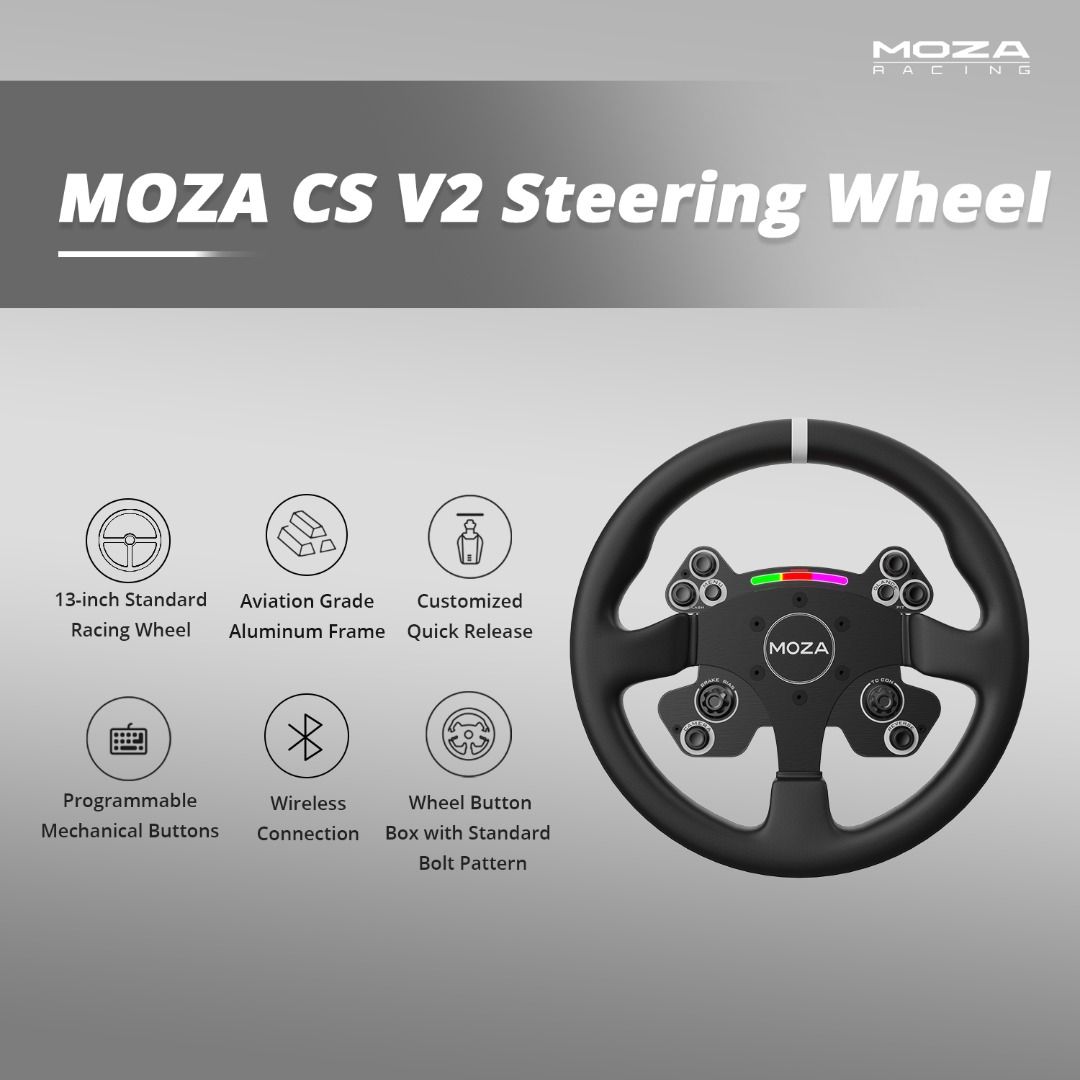MOZA CS V2 Steering Wheel, Video Gaming, Gaming Accessories ...