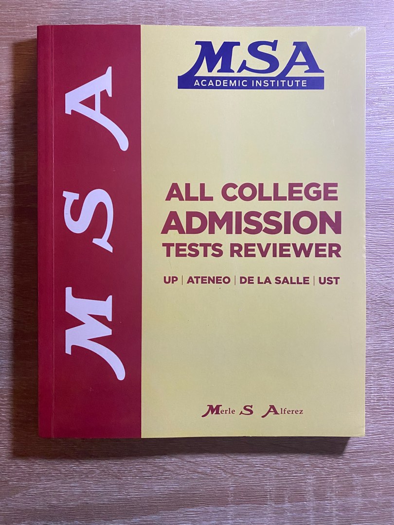 MSAT All College Admission Test Reviewer, Hobbies & Toys, Books ...
