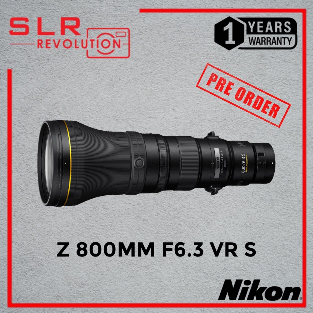 Nikon Z 800MM F6.3 VR S z lens, Photography, Lens & Kits on Carousell