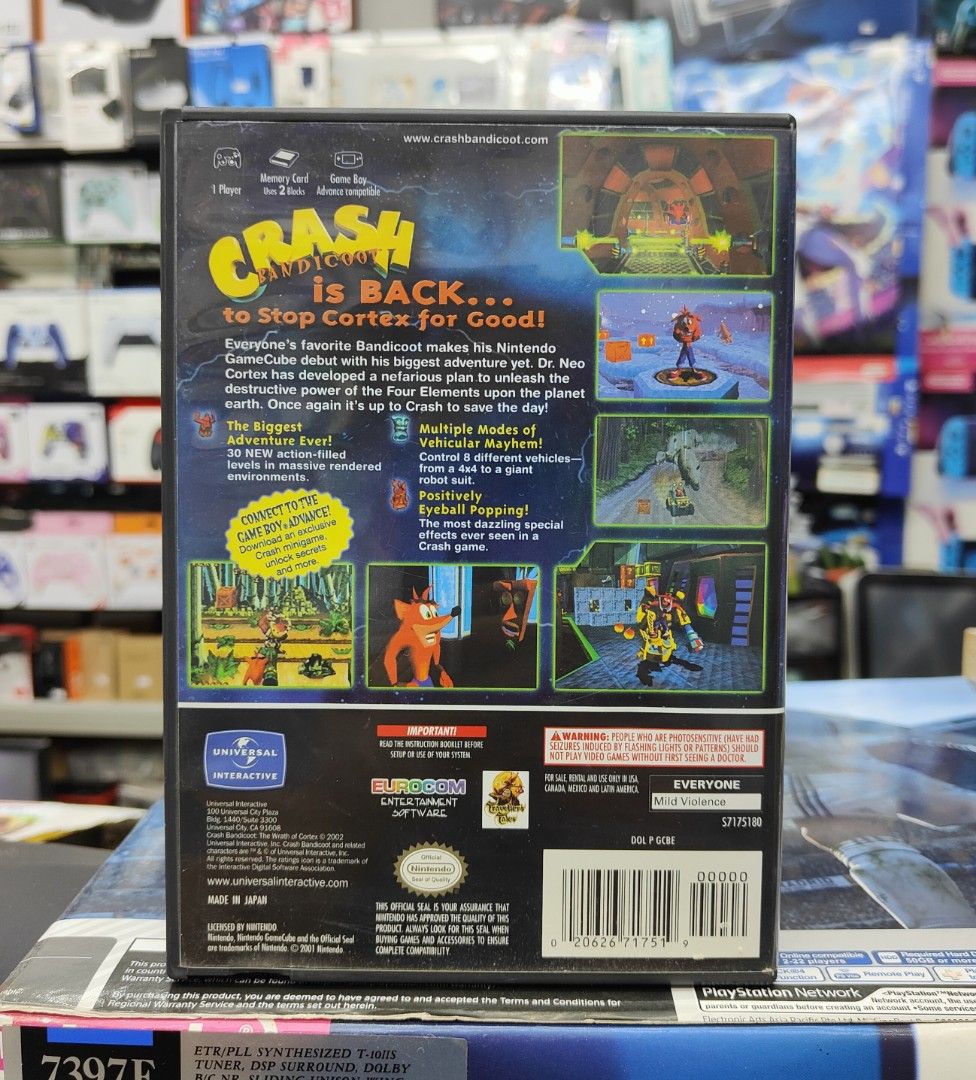 Nintendo GameCube Crash Bandicoot The Wrath of Cortex, Video Gaming ...