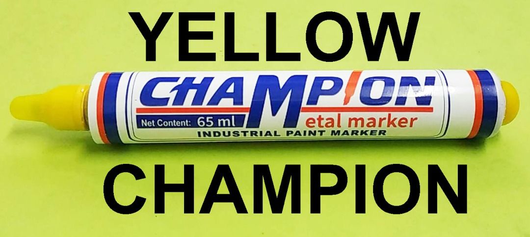 ORIGINAL CHAMPION METAL MARKER YELLOW COLOR 65ML INDUSTRIAL PAINT ...