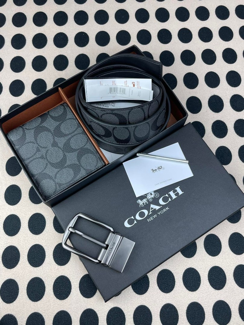 Original coach 74993 belt set, Men's Fashion, Watches & Accessories ...