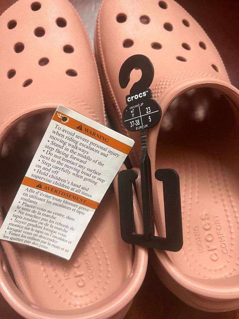 Original Crocs Platform Pale Blush, Women's Fashion, Footwear, Wedges ...