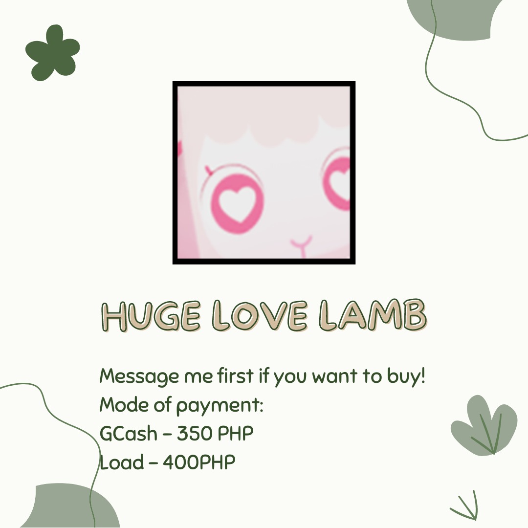 PET SIMULATOR X HUGE LOVE LAMB, Video Gaming, Video Games, Others on ...