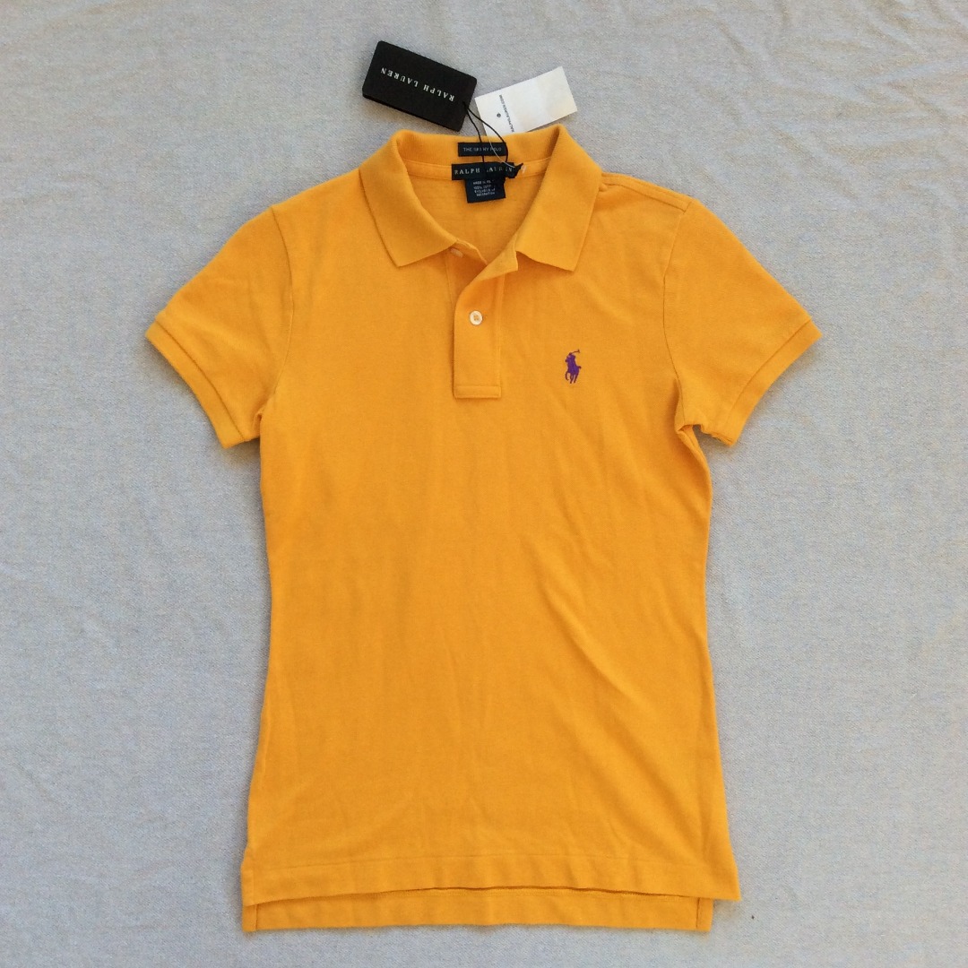 POLO RALPH LAUREN THE SKINNY POLO BASIC GOLD XS ON TAG, Women's Fashion ...