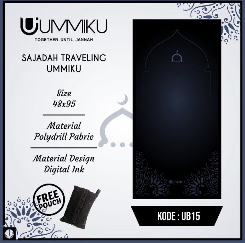 PRAYER MAT SEJADAH CUSTOM ADD NAME FREE POUCH SEJADAH TRAVEL, Women's ...