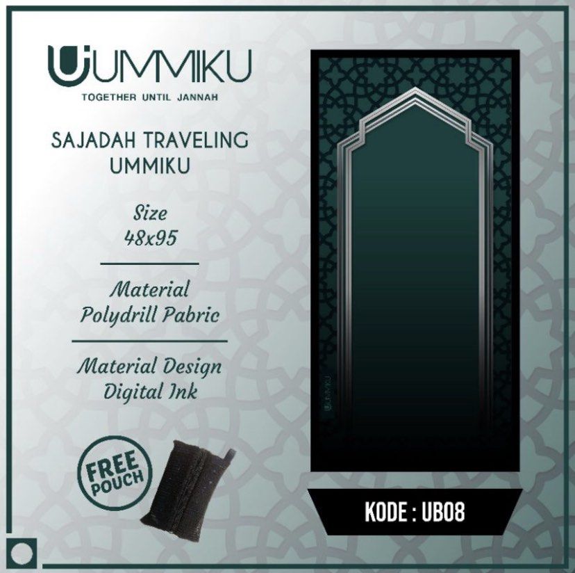PRAYER MAT SEJADAH CUSTOM ADD NAME FREE POUCH SEJADAH TRAVEL, Women's ...