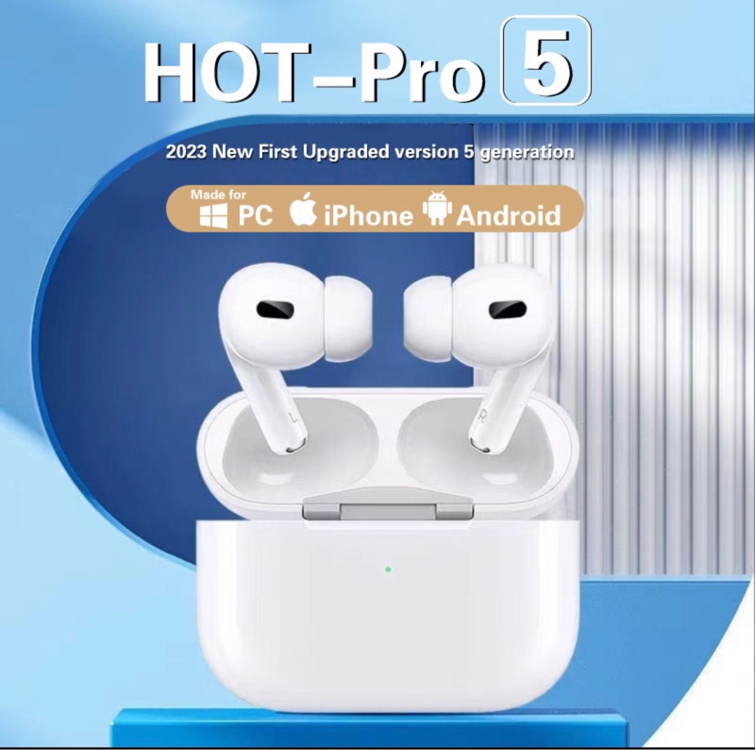 Pro5 TWS Bluetooth Noise Reduction Ear Pods, Audio, Earphones on Carousell