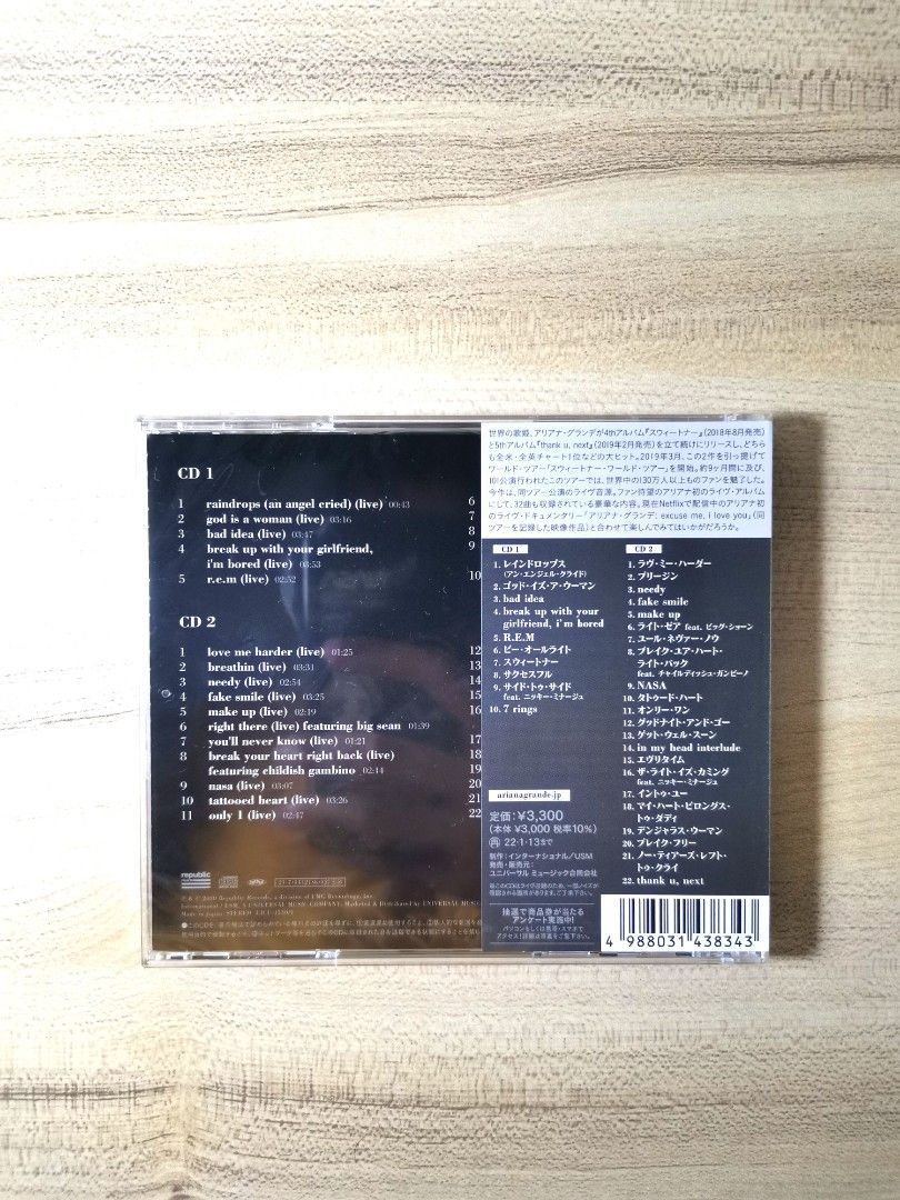 RARE/JAPAN VERSION: ARIANA GRANDE- K BYE FOR NOW SWT LIVE CD + DVD RSD RECORD STORE DAY 2021 ...