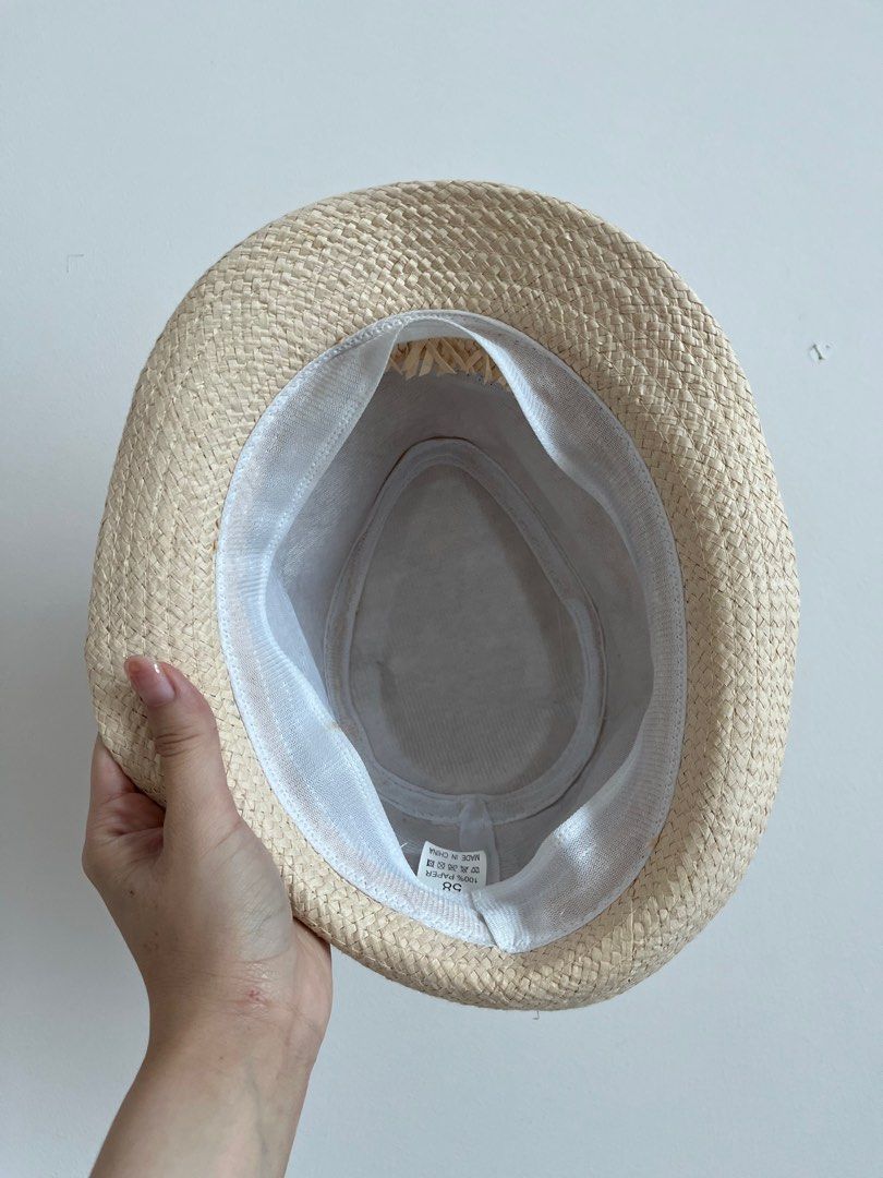 Rattan Fadora Hat, Women's Fashion, Watches & Accessories, Hats ...