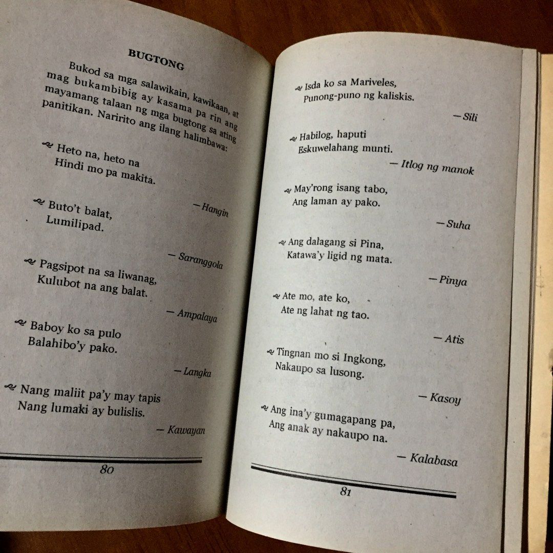 Salawikain, Kawikaan, at Bugtong by Paz M. Belvez, Hobbies & Toys ...