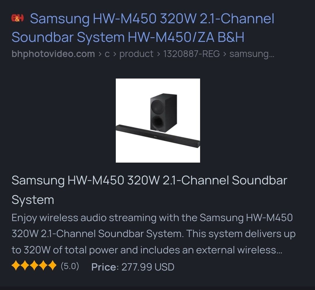 Samsung HW M450 2.1 Soundbar, Audio, Soundbars, Speakers & Amplifiers ...