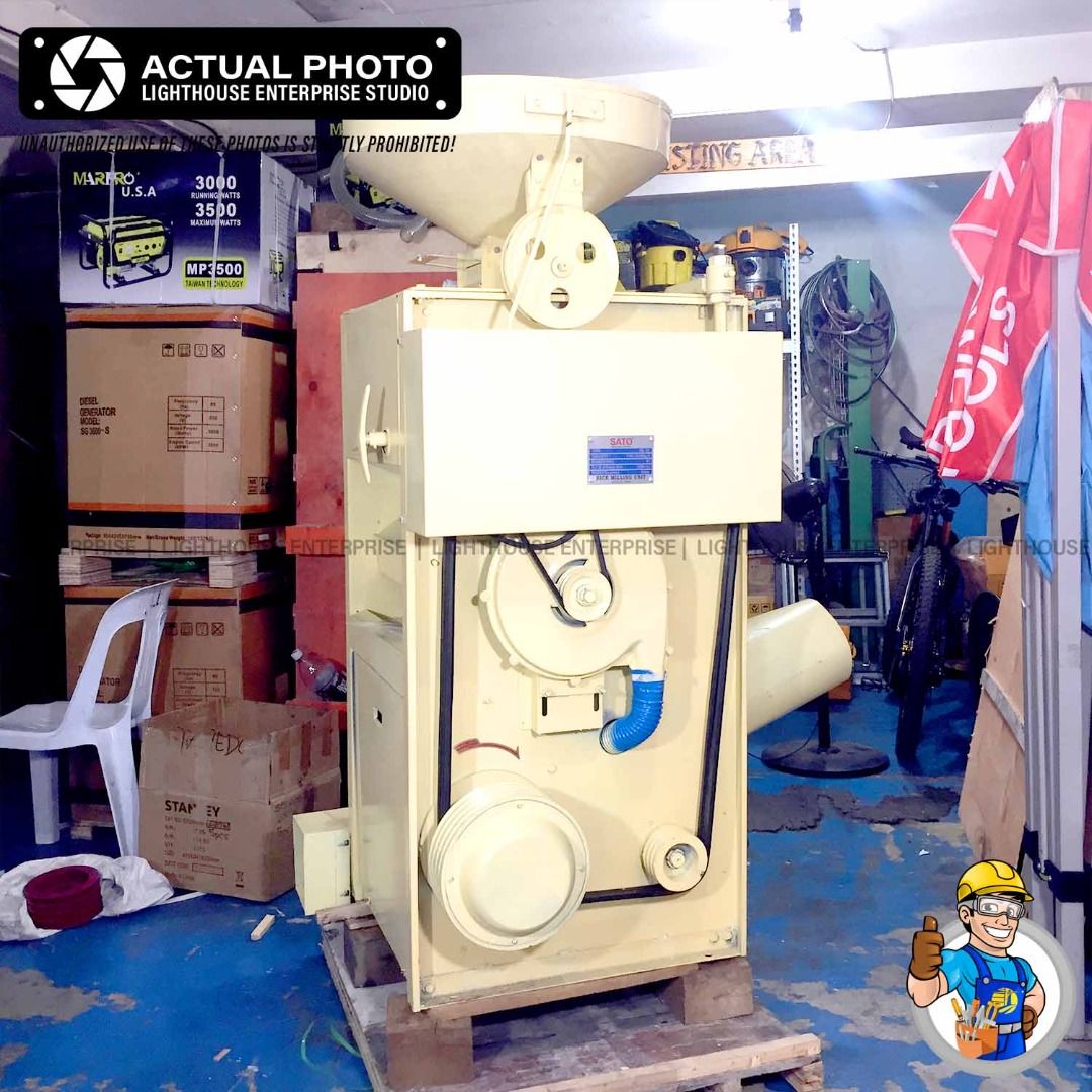 SATO 20-24HP/15kW SB Series Industrial Rice Mill 1100-1500kg/hr with ...