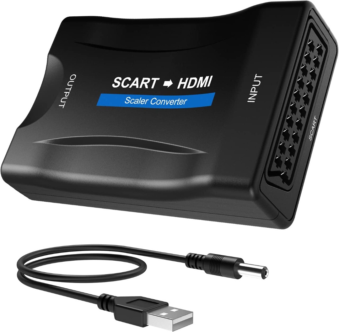 Scart to HDMI Converter Adapter, Convert analogue SCART input to an ...