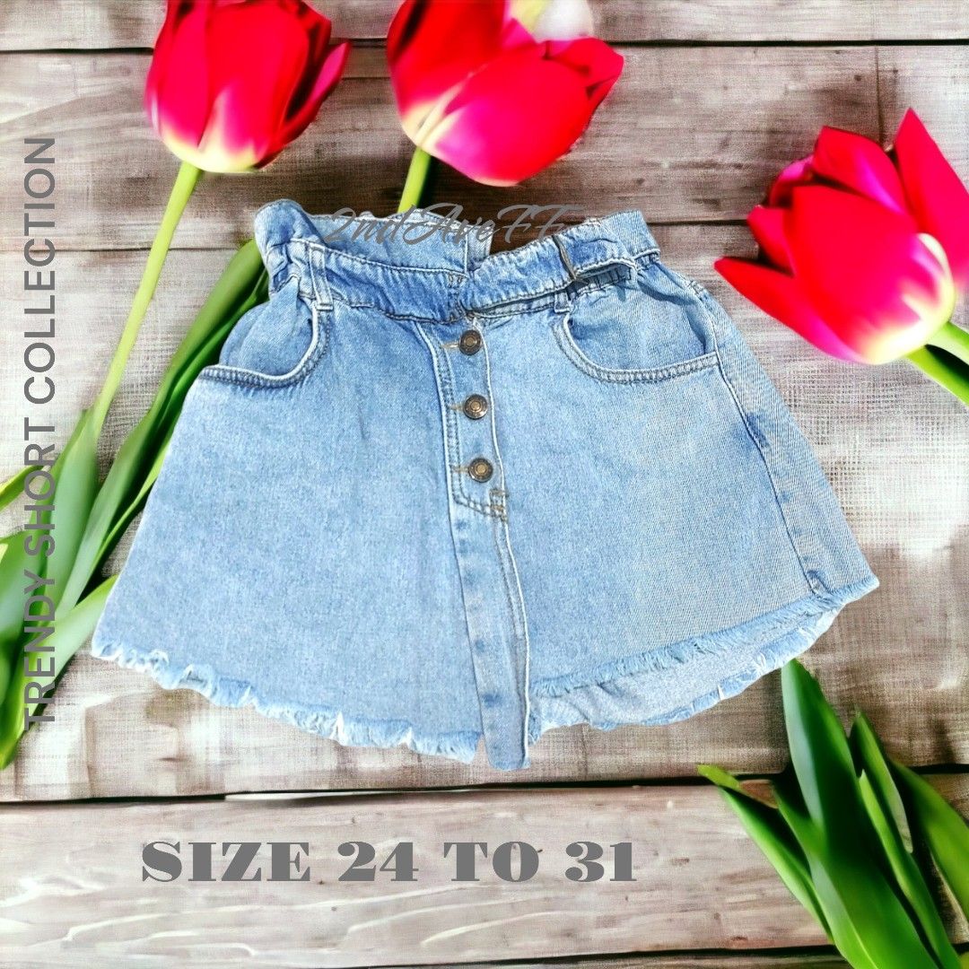Skort or Palda Short Denim on Carousell