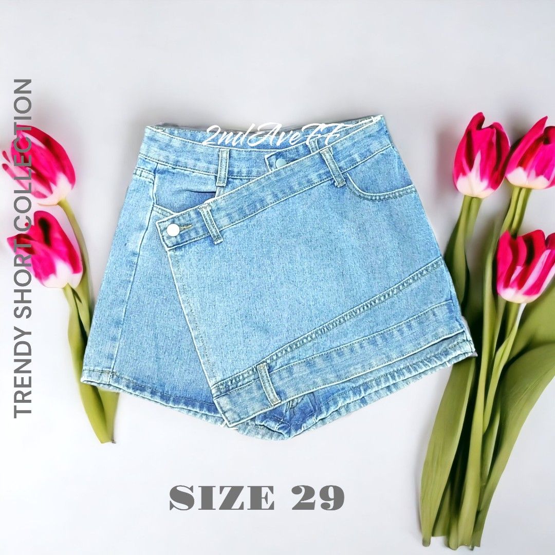 Skort or Palda Short Denim on Carousell