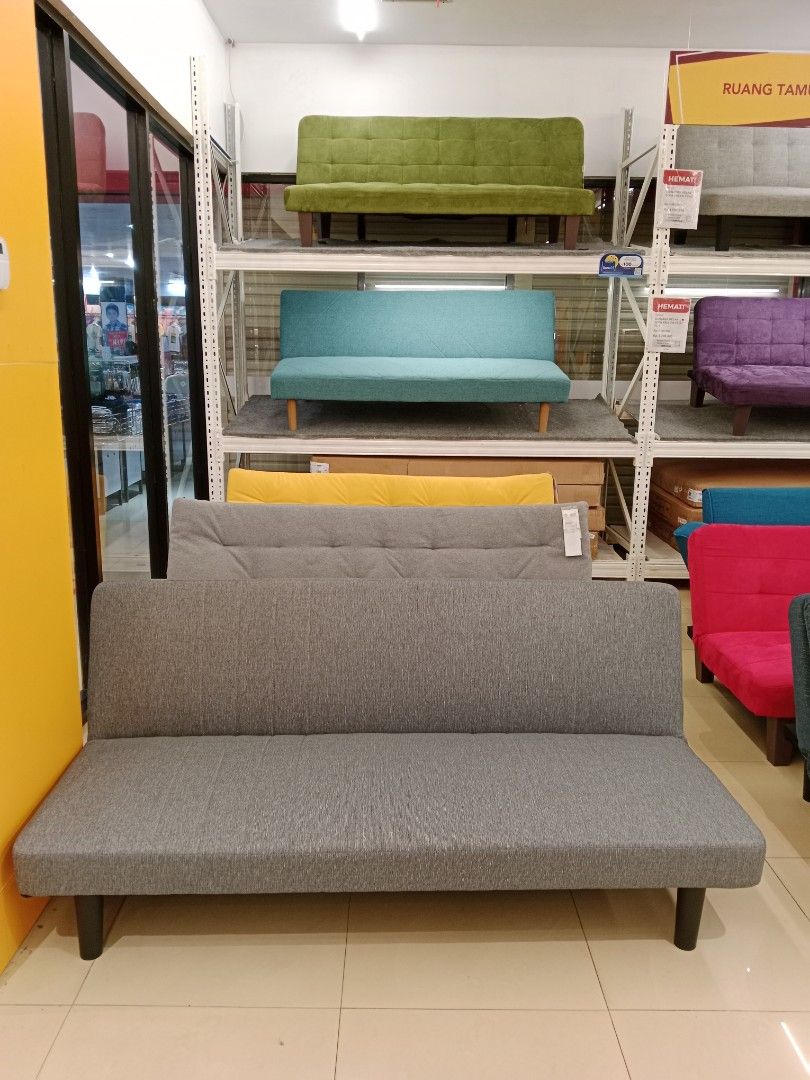 Sofa bed selma relax warna abu, Perabotan Rumah di Carousell