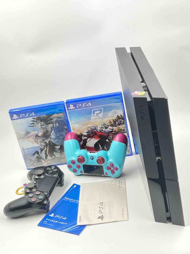 Sony PlayStation PS4 Fhat 500GB 7.02 Version 2pcs. controller Complete ...