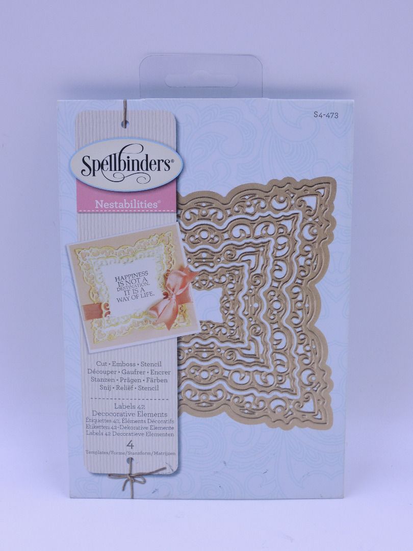 Spellbinders-The Original Nesting Die Template-Labels 42 Decorative ...