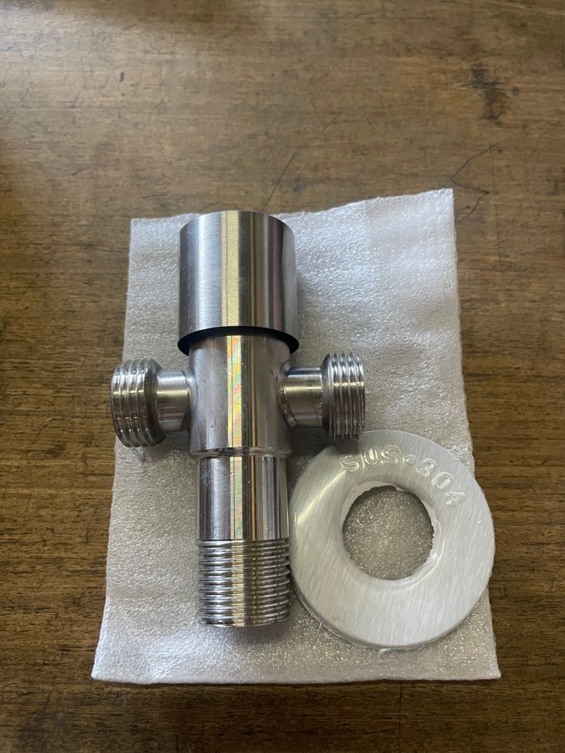 Stainless Two Way Angle Valve 1/2x1/2, Furniture & Home Living ...