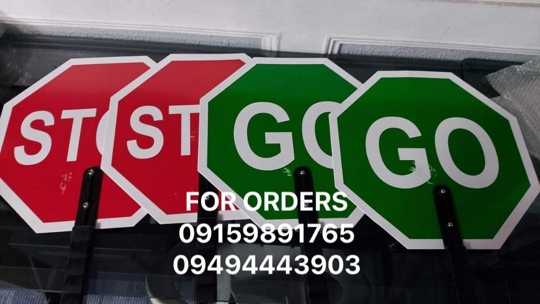 STOP and GO Metal Boarding Plastic Handle, Commercial & Industrial ...