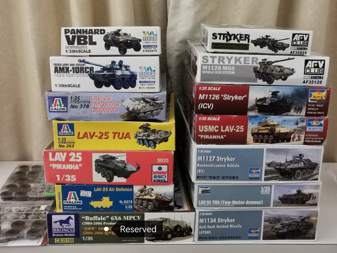Tanks & AFV Part 1 -- 1/35 scales Tiger VBL & AMX-10RCR, LAV-25 Mortar ...
