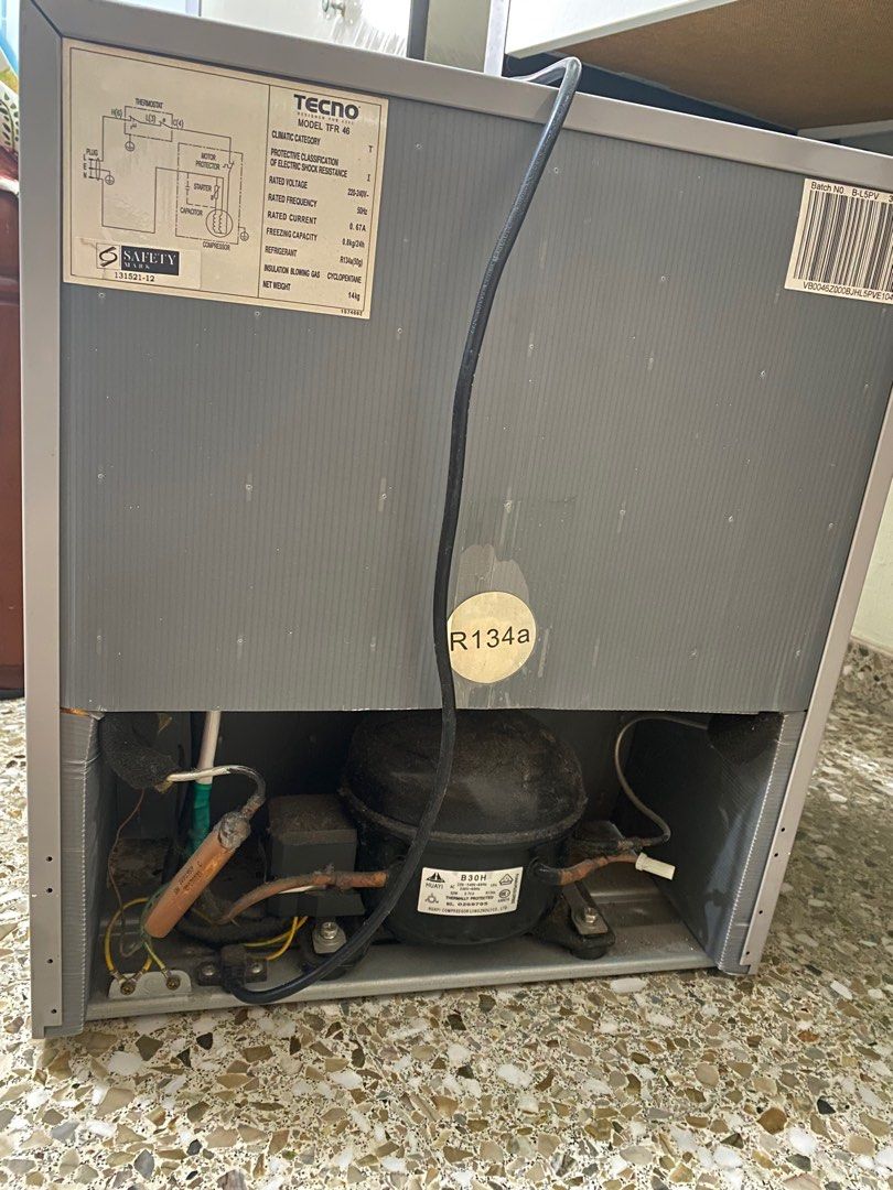 Tecno Mini Fridge TFR46, TV & Home Appliances, Kitchen Appliances ...
