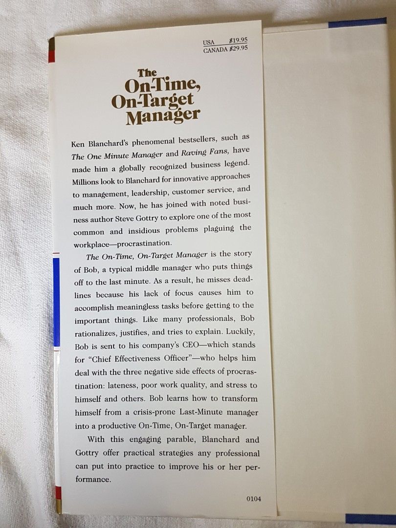 The on time, on target manager, Hobbies & Toys, Books & Magazines ...