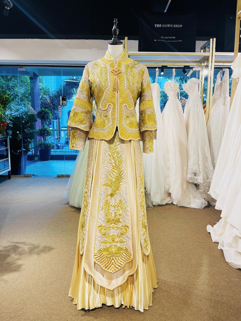 Traditional Kua in Gold Embroidery K1012, Women's Fashion, Dresses ...