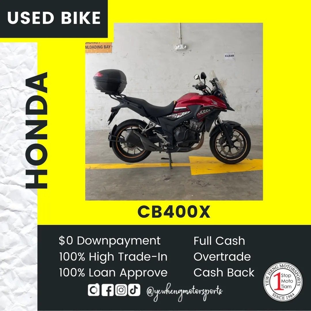 Used Honda CB400X, Motorcycles, Motorcycles for Sale, Class 2A on Carousell