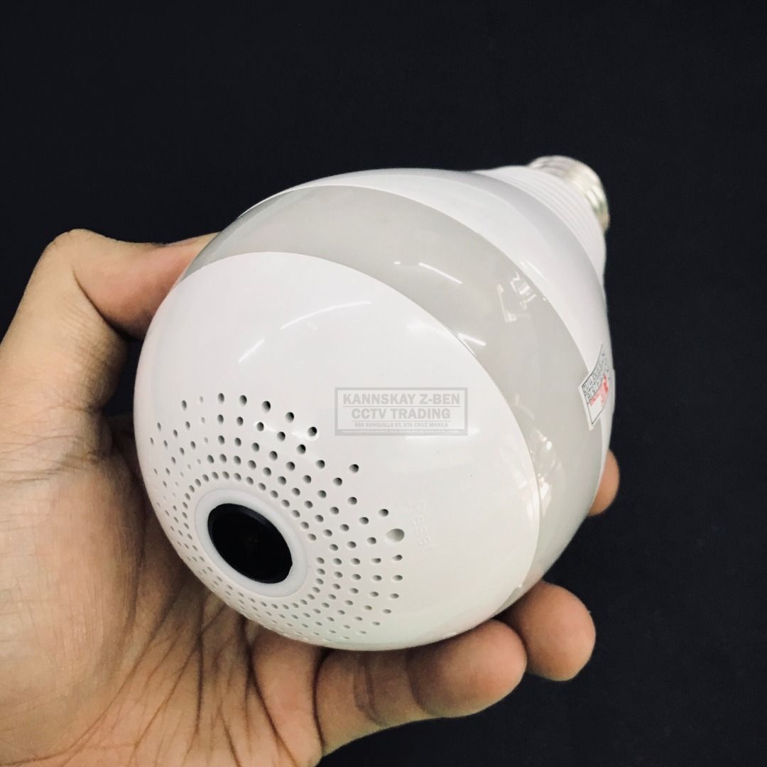 V380 WIFI IP Camera V13-B Light Bulb Fish Eye Camera 360°Panoramic Bulb ...