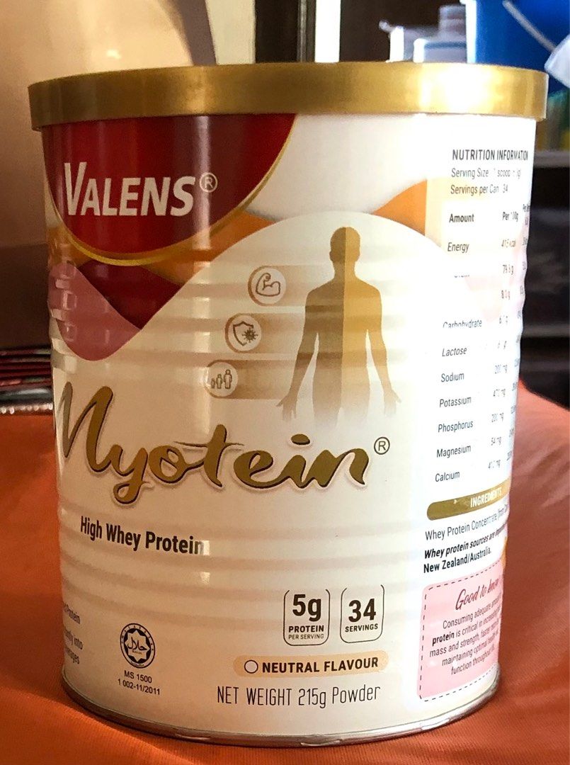Valens Myotein High Whey Protein 215g, Health & Nutrition, Health ...