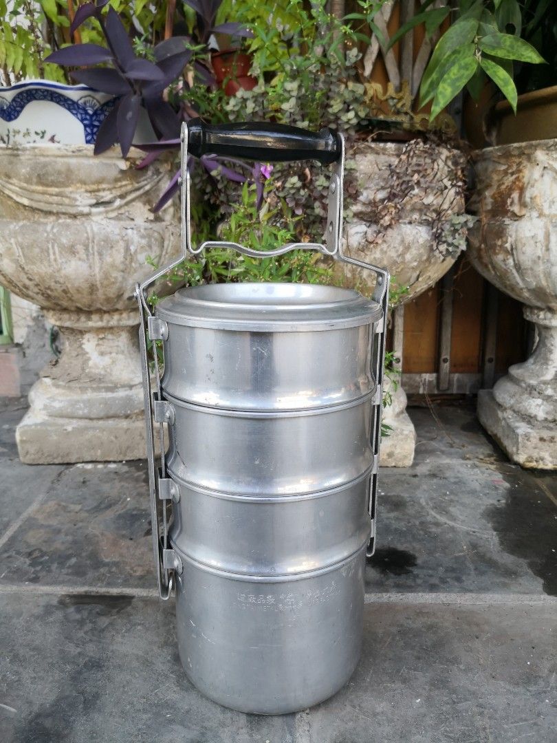 Vintage Aluminium Tiffin Carrier, Hobbies & Toys, Collectibles & Memorabilia, Vintage ...