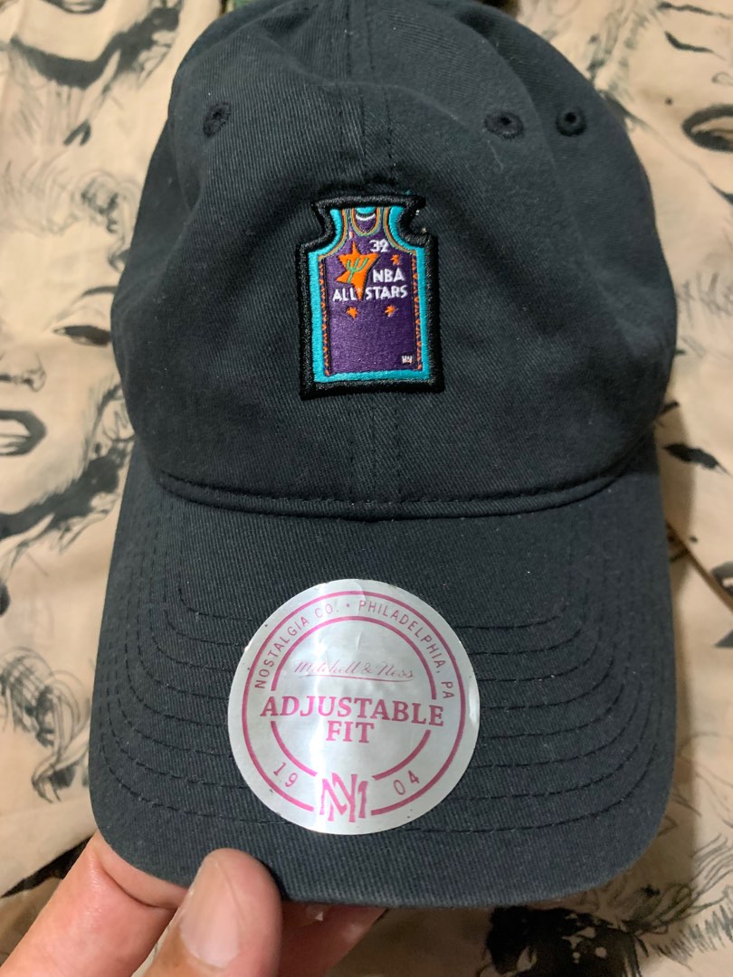 Vintage cap 絕版 二手 古著 M&N NBA all stars SHAQ 32 歐肥 明星賽 歐尼爾Shaquille O ...