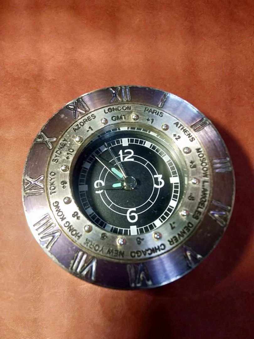 Vintage Metal Travelers Clock With Alarm ( Rare ) on Carousell