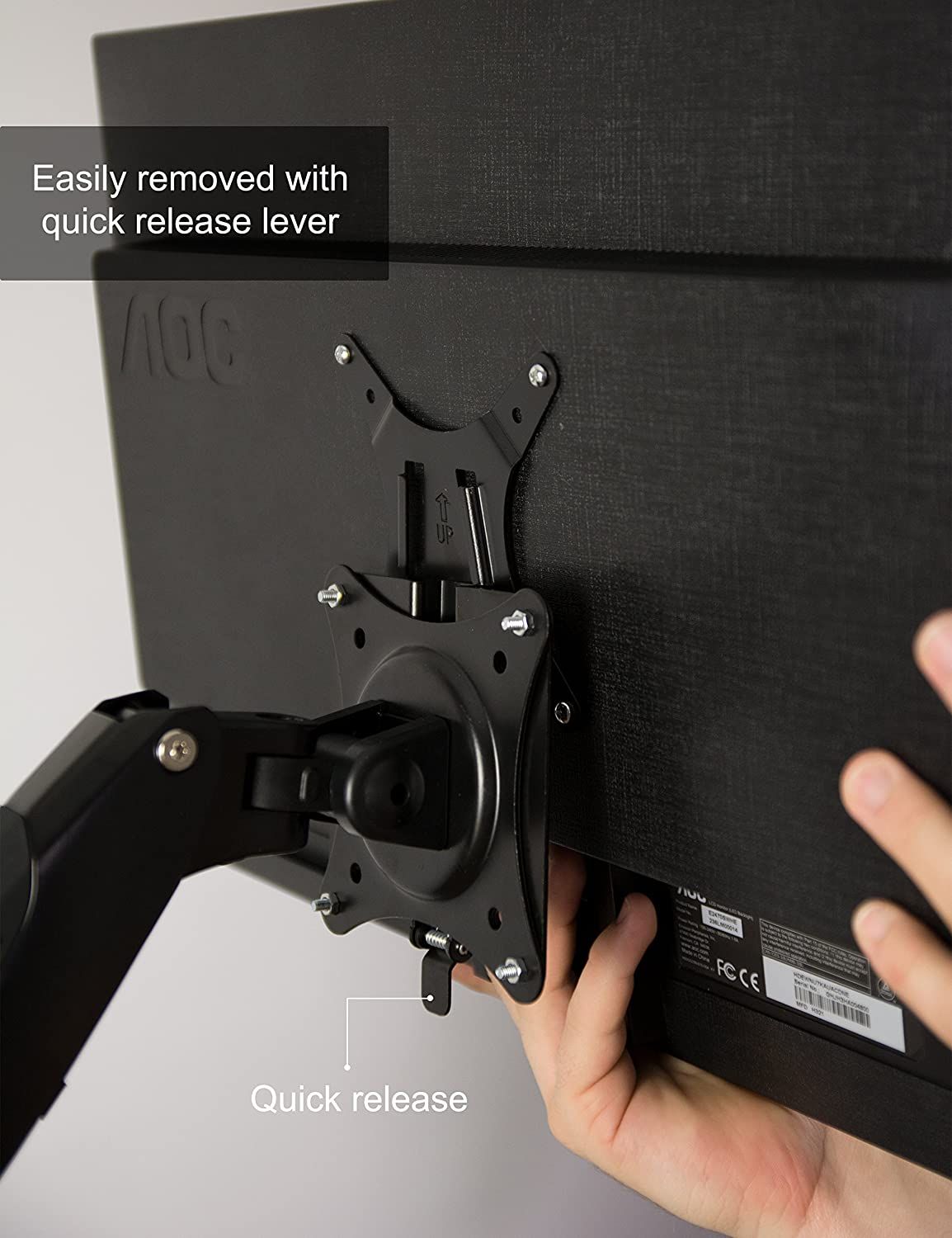 VIVO Adapter VESA Mount Quick Release Bracket Kit, Stand Attachment and ...
