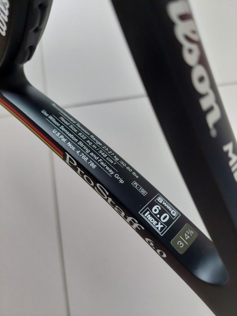 Wilson Pro Staff 6.0 85 Midsize tennis racket racquet, Sports Equipment ...