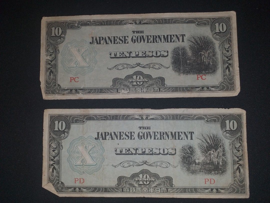 WW2 Japanese Invasion Money 10 Pesos, Hobbies & Toys, Memorabilia ...