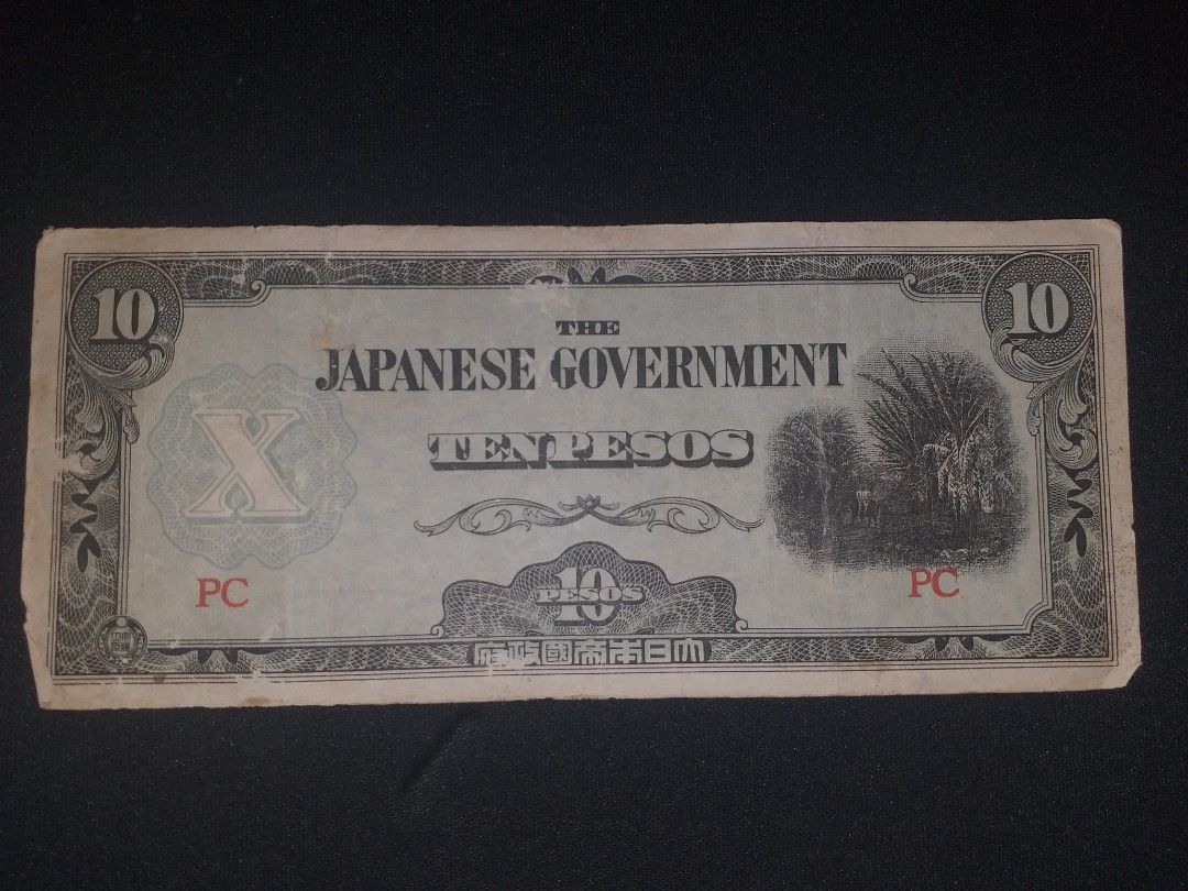 WW2 Japanese Invasion Money 10 Pesos, Hobbies & Toys, Memorabilia ...