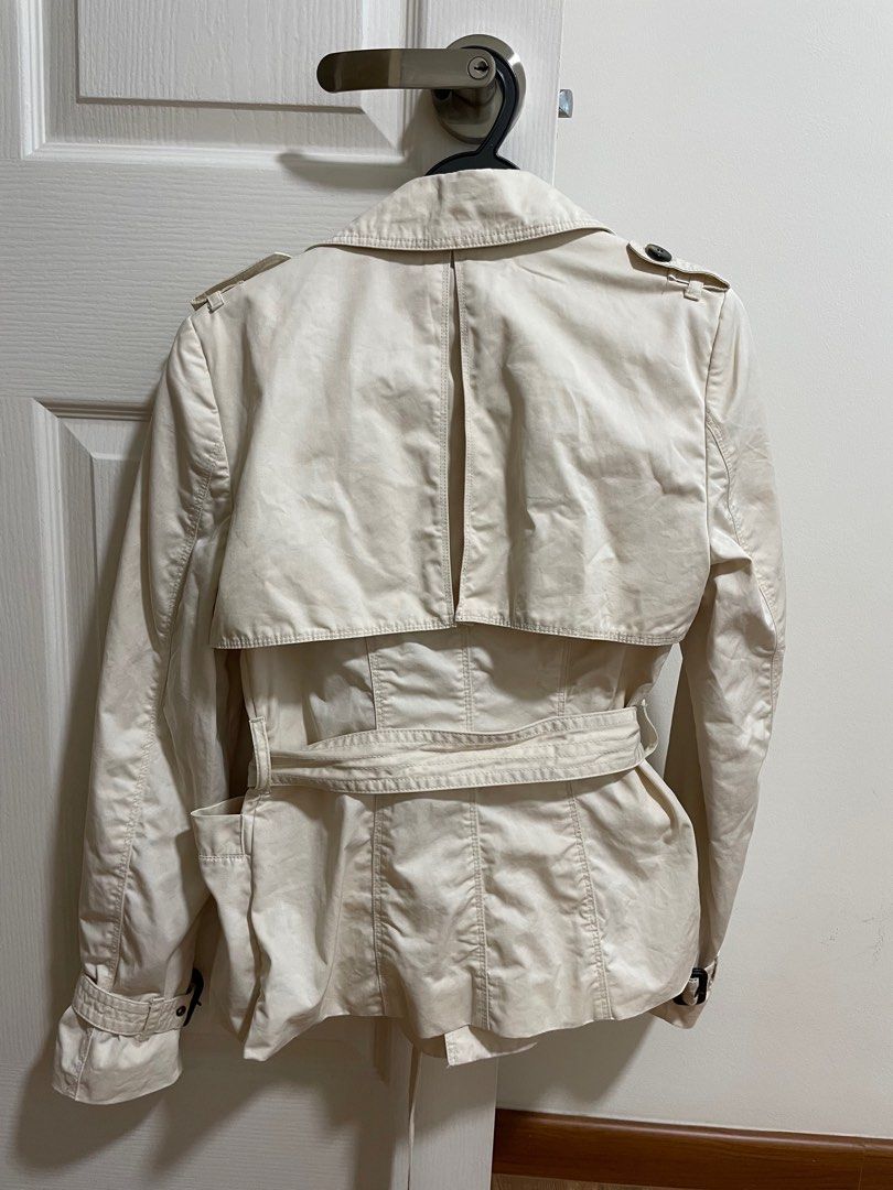 Zara Cream Trench Jacket, Women's Fashion, Coats, Jackets and Outerwear on Carousell