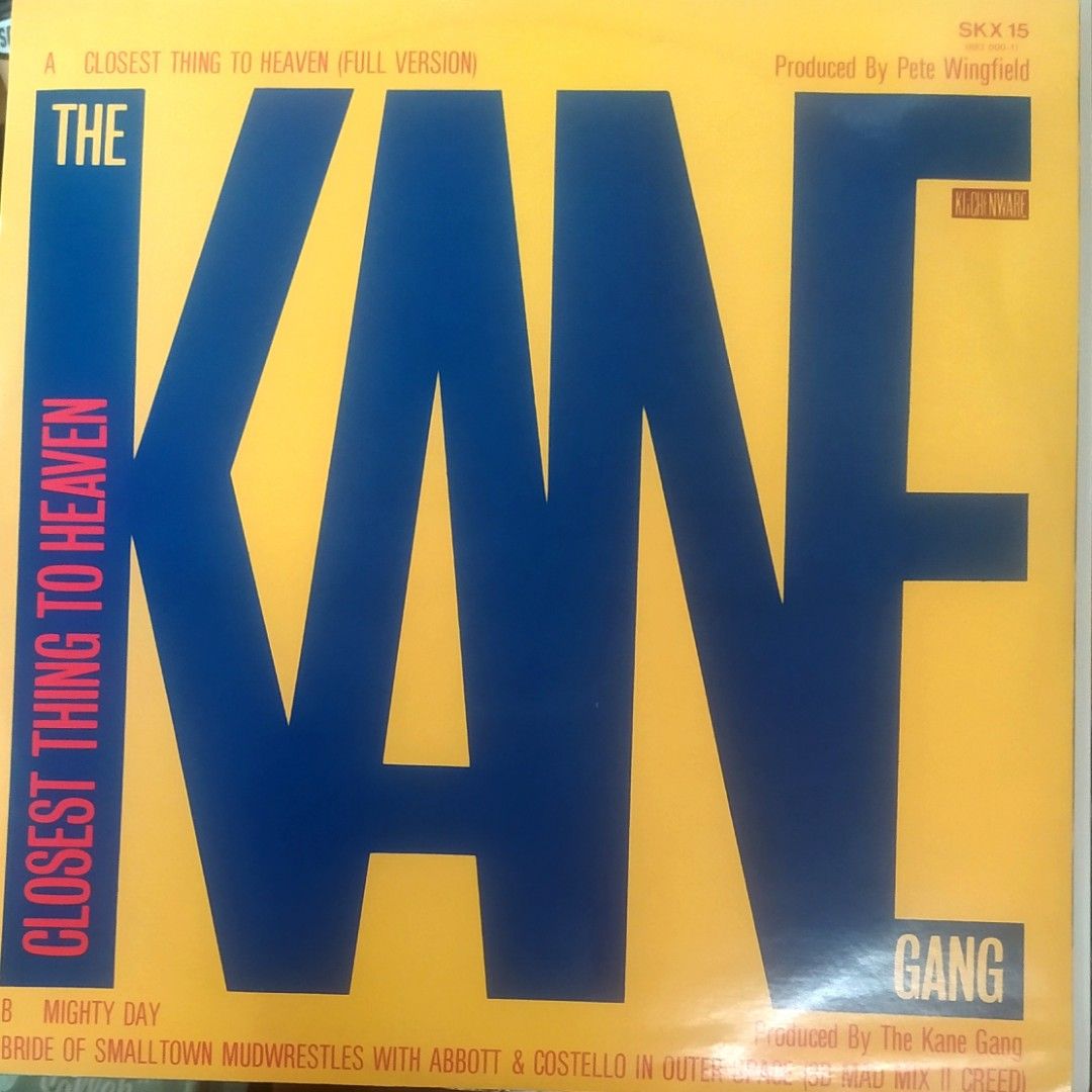 12" SGL The Kane Gang - Closest Thing To Heaven. Vinyl record Rekod ...