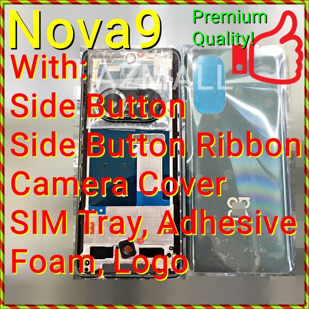 (2 Colors) NEW ORI Full Housing On Off Power Volume Side Buttons Set Middle Frame Back Panel ...